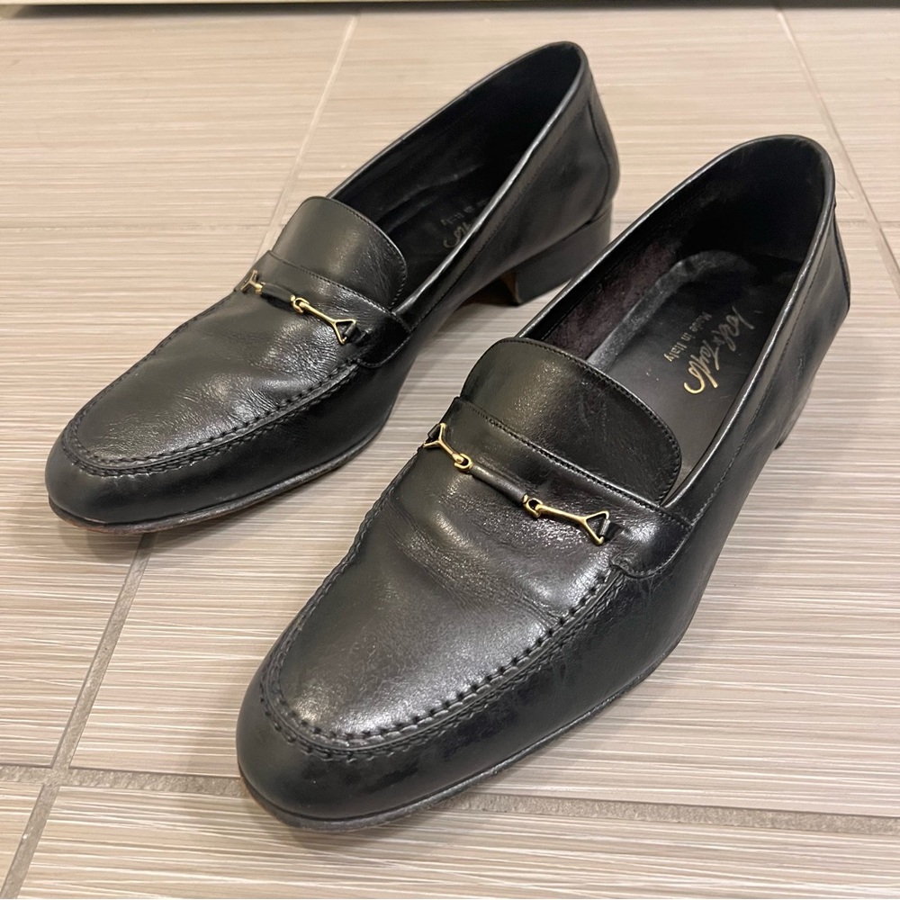 Rare Vintage Black Lord & Taylor Horsebit Leather Loa… - Gem